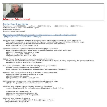 Mastor Mahmoud resume updated 2016 | PDF