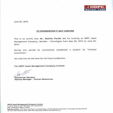 Experience Letter_Kashish Parikh | PDF