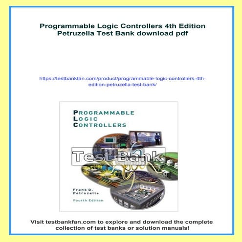 Programmable Logic Controllers 4th Edition Petruzella Test Bank | PDF