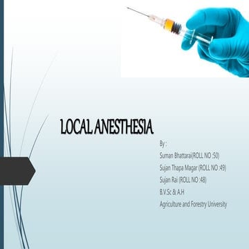 Mechanism of local anesthesia | PPTX