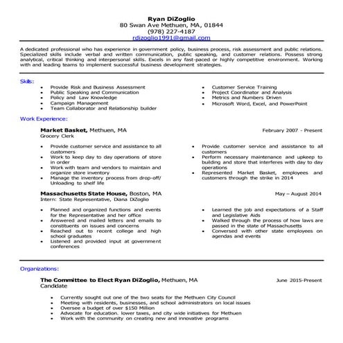 Ryan R. DiZoglio Resume | DOCX