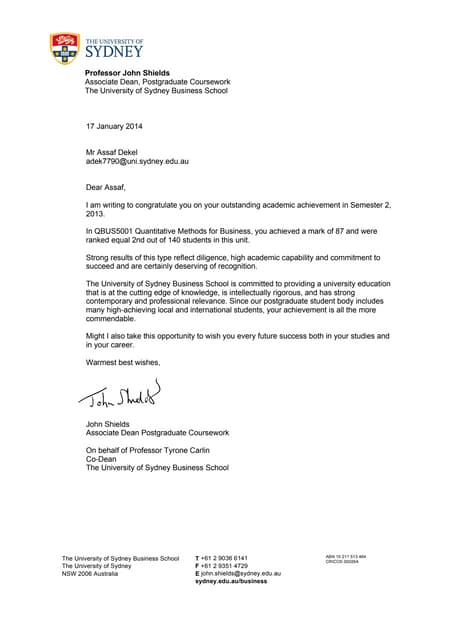 Sem2_2014_excellence_letter | PDF