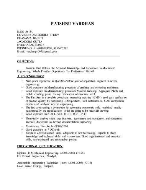 subhash Resume updated | DOC | Business | Business and Finance