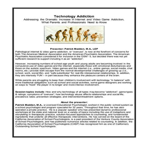 Technology Addiction_Flyer | DOCX