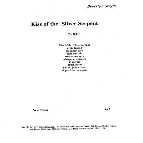 Kiss of the Silver Serpent -- Beverly Forsyth | PDF