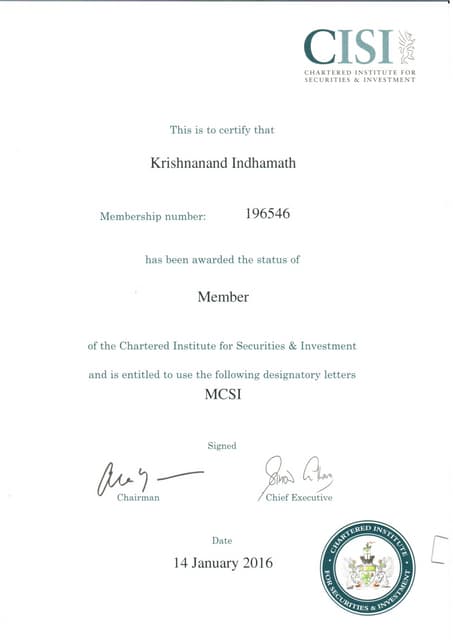 CMA certification | PDF