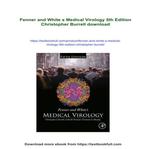 Fenner and White s Medical Virology 5th Edition Christopher Burrell | PDF