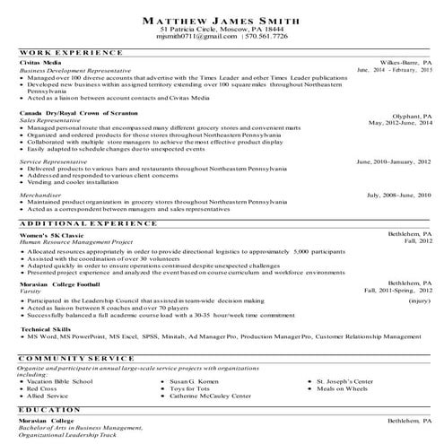 Matthew Smith, Resume 2015 | DOCX