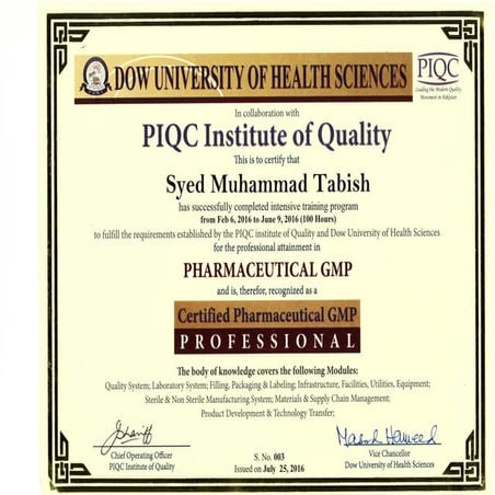 GMP certificate | PDF