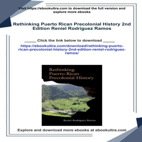 Rethinking Puerto Rican Precolonial History 2nd Edition Reniel Rodríguez Ramos | PDF