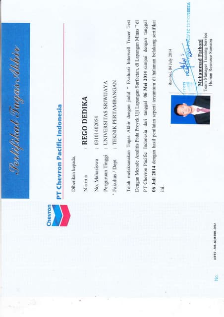 Bechtel Certificate | PDF