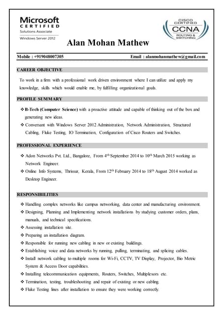 BMS ENGINEER CV | DOCX