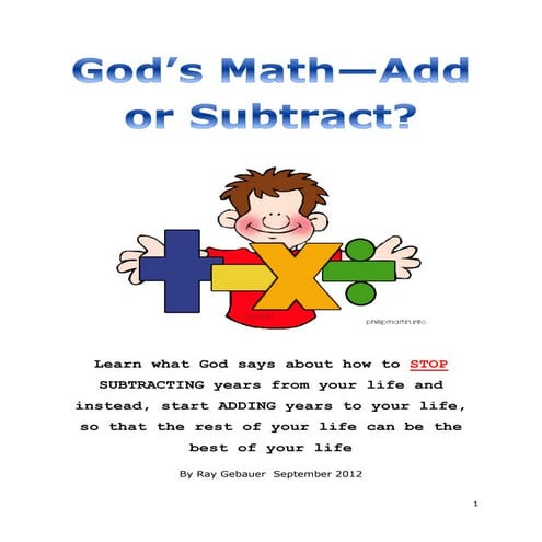 God's Math--Add or Subtract | PDF