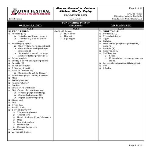 Props Running H2$ Version H - Updated 7-9-15 - FINAL | PDF