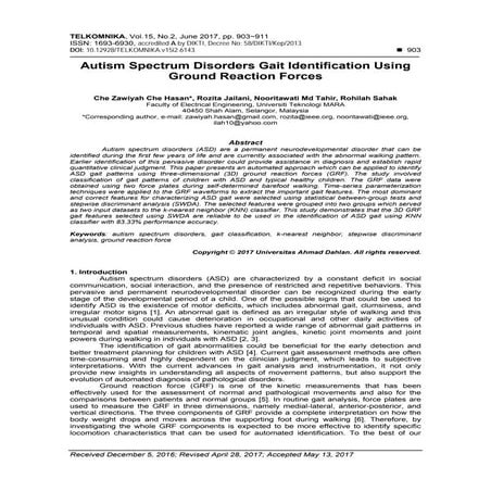 Autism Spectrum Disorders Gait Identification Using Ground Reaction ...