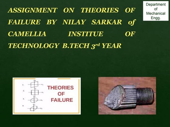 Failure Theories - Static Loads | PPT