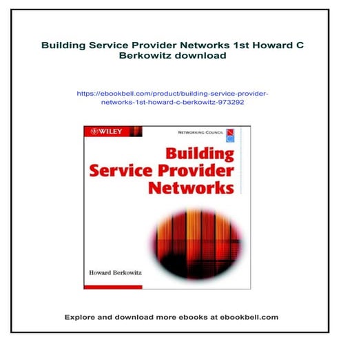 Building Service Provider Networks 1st Howard C Berkowitz | PDF