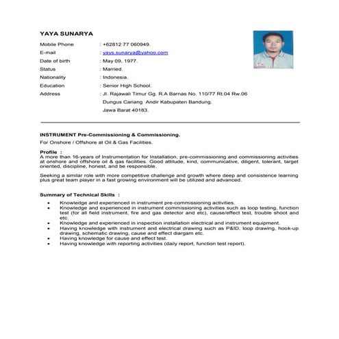 Yaya Sunarya CV | PDF