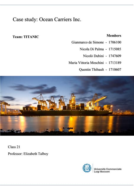 Ocean Carriers Presentation | PPT