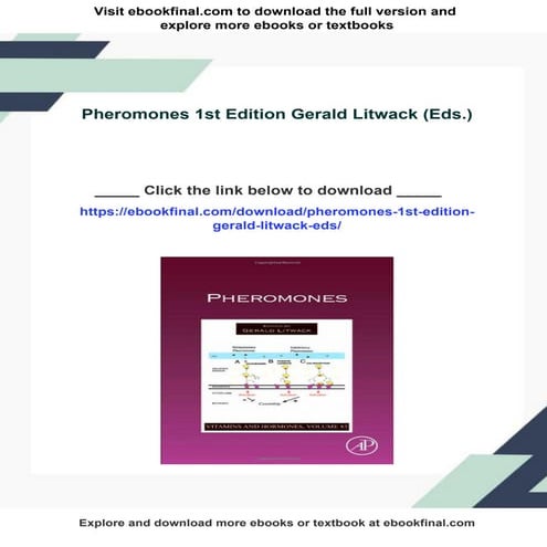 Pheromones 1st Edition Gerald Litwack (Eds.) | PDF