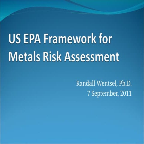 48719540 US EPA on metal risk assessment.ppt