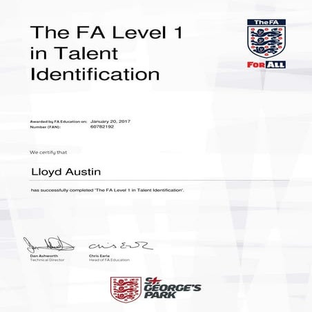 The FA Level 1 Certificate | PDF