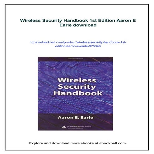 Wireless Security Handbook 1st Edition Aaron E Earle | PDF