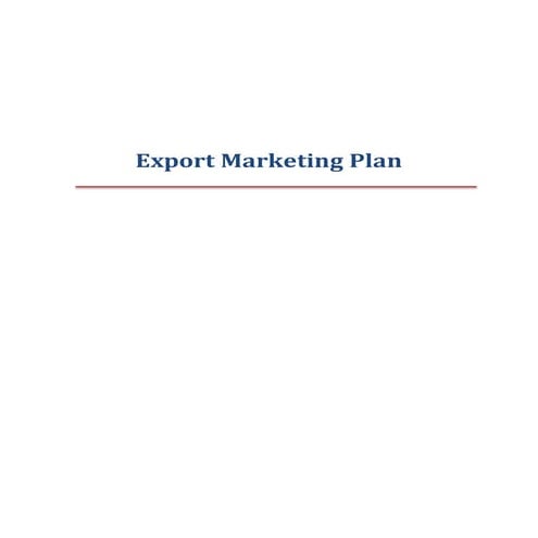 Export Plan | DOCX