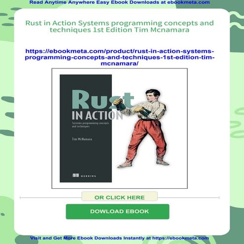 Rust In Action Systems Programming Concepts And Techniques 1st Edition