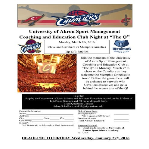 Cavs night flyer-1 | PDF