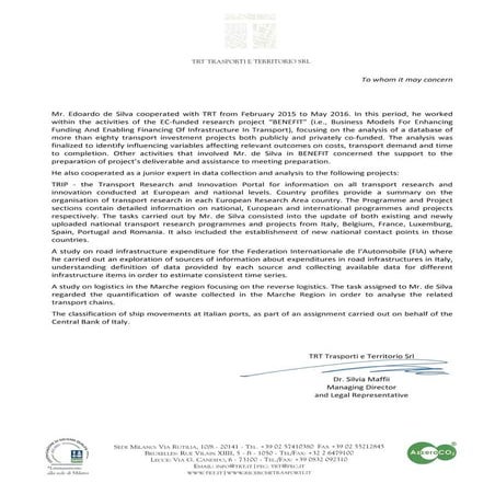 TRT full Reference letter | PDF
