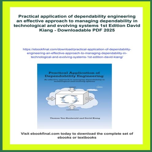 Practical application of dependability engineering an effective approach to managing ...