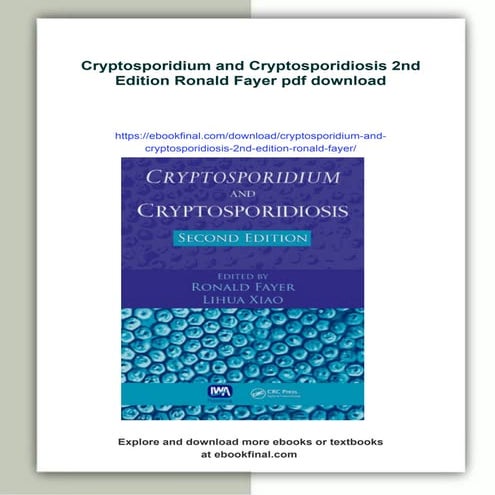 Cryptosporidium and Cryptosporidiosis 2nd Edition Ronald Fayer | PDF
