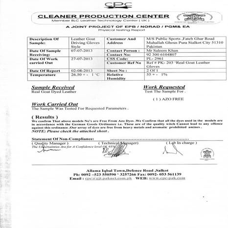 AZO CERTFICATE | PDF