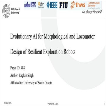 Evolutionary AI for Morphological and Locomotor Design of Resilient ...
