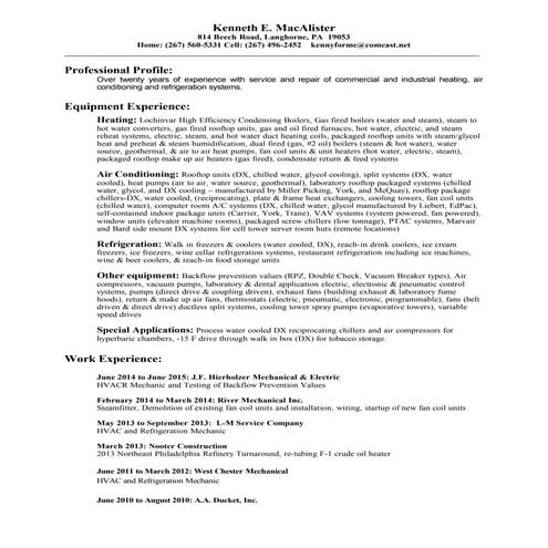 Ken's new resume | PDF