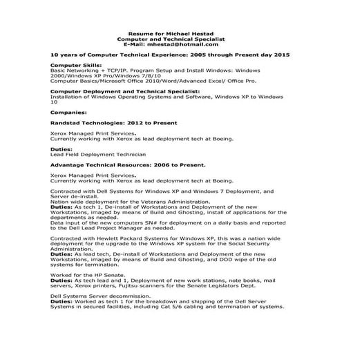 Laura's Resume | RTF
