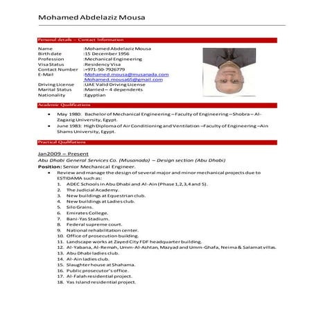 Mohamed Mousa CV | PDF
