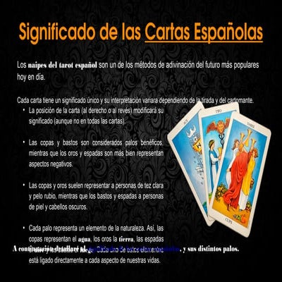 Significado de cartas españolas en español | PDF