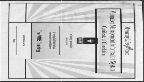 Army Certificate Of Completion Template