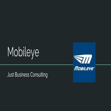Mobileye Presentation | PPTX