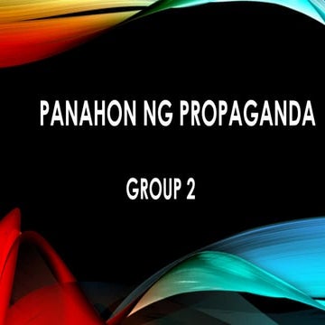 PROPAGANDA sa panahon Ng mga kastila@ 6/24/25 | PPTX
