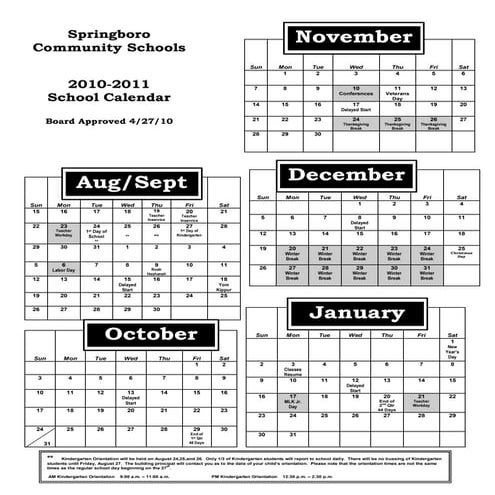 school calendar | PDF