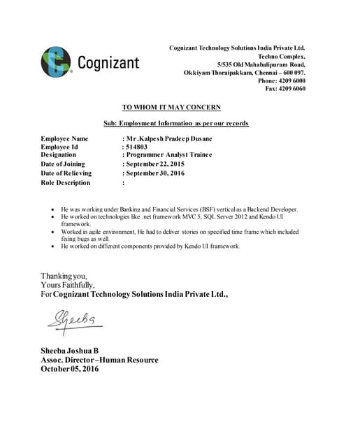 Experience letter | PDF | Web Development | Internet