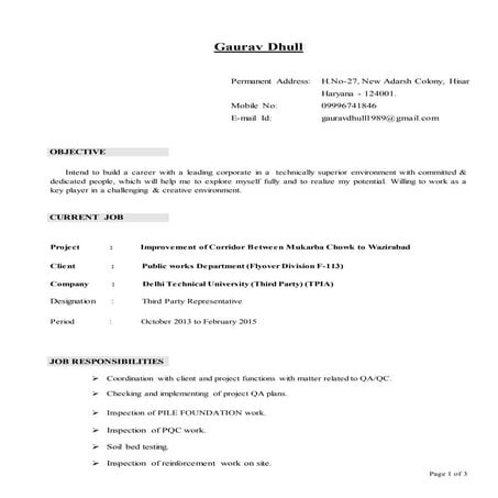 gaurav resume | DOCX