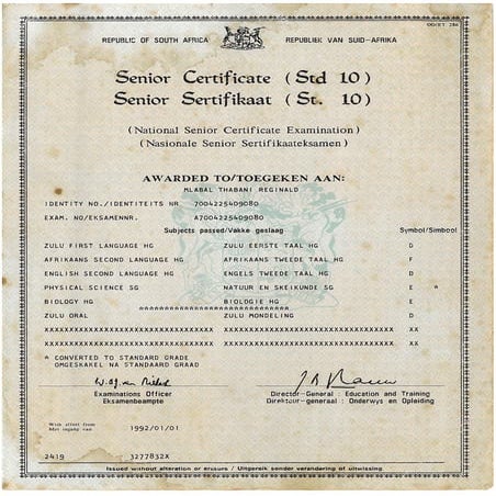 MATRIC CERTIFICATE | PDF