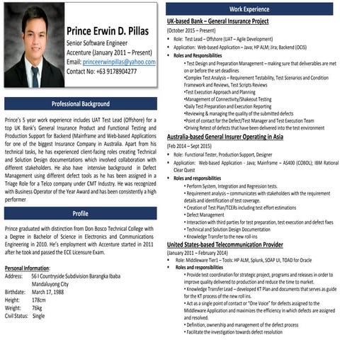CV_Prince Pillas | PPT | Free Download