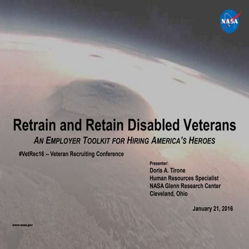 #VetRec16_Retrain and Retain Disabled Vets_Conf Submit | PPT