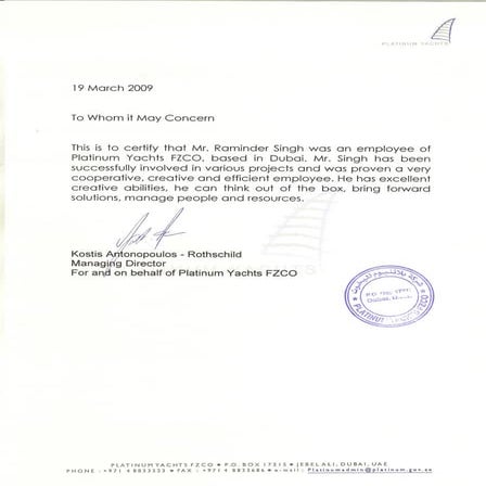 Platinum ref letter | PDF