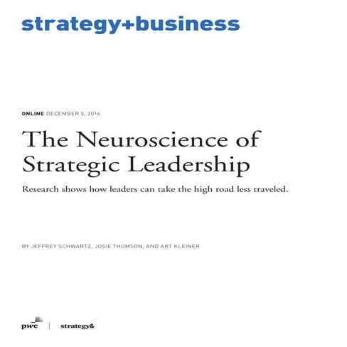 The-Neuroscience-of-Strategic-Leadership | PDF